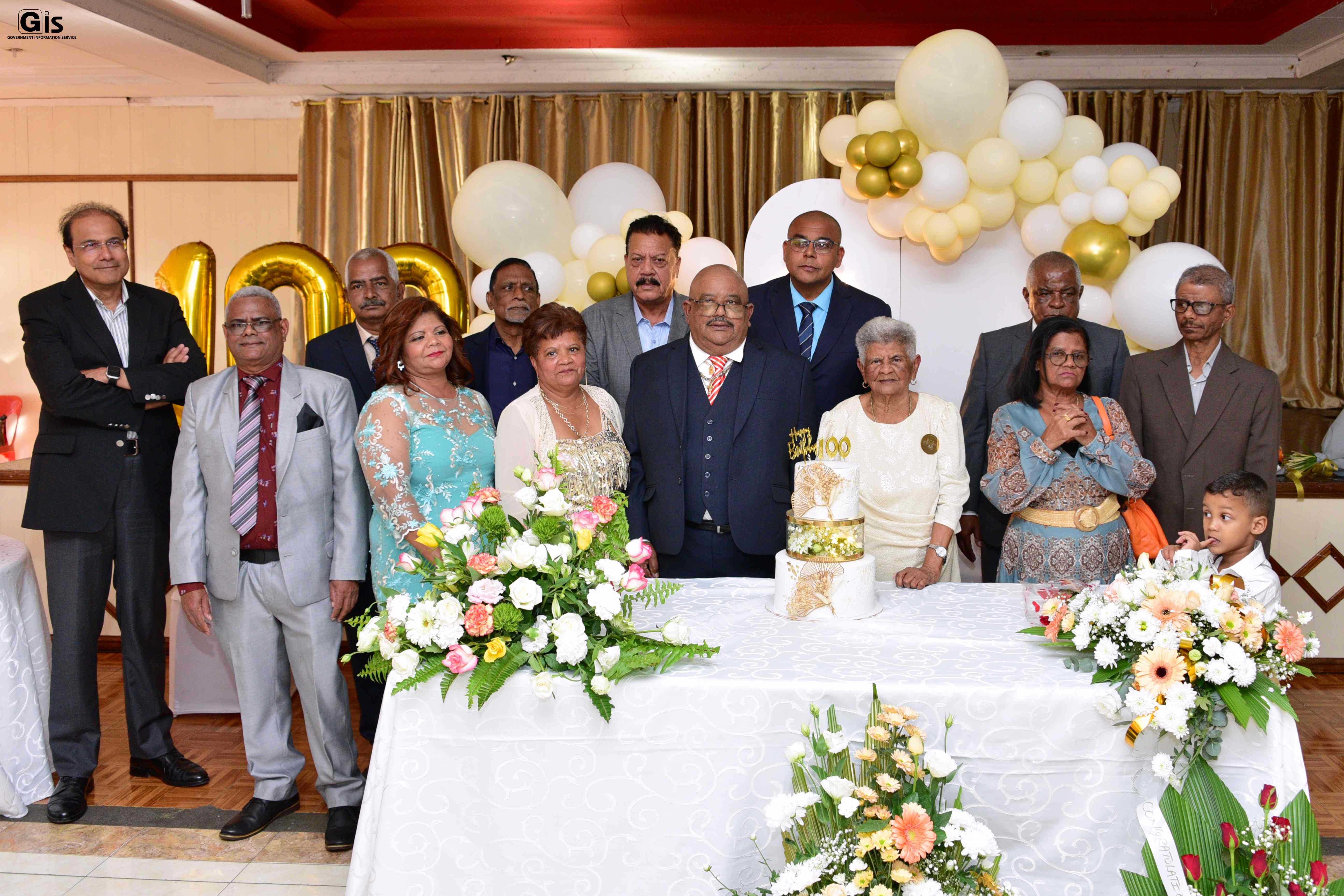 Mrs Marie Odette Monasie celebrates her 100th birthday
