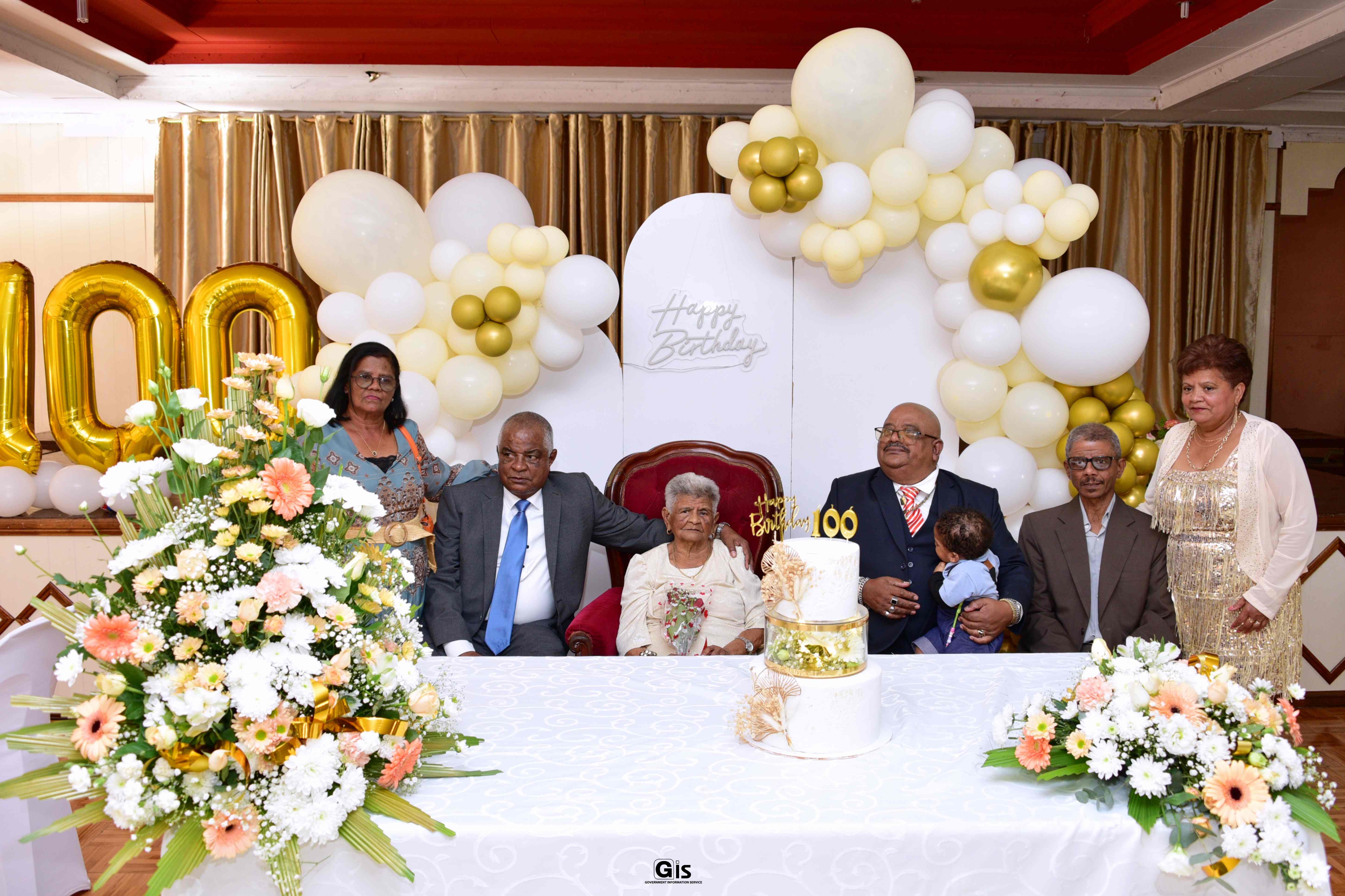 Mrs Marie Odette Monasie celebrates her 100th birthday