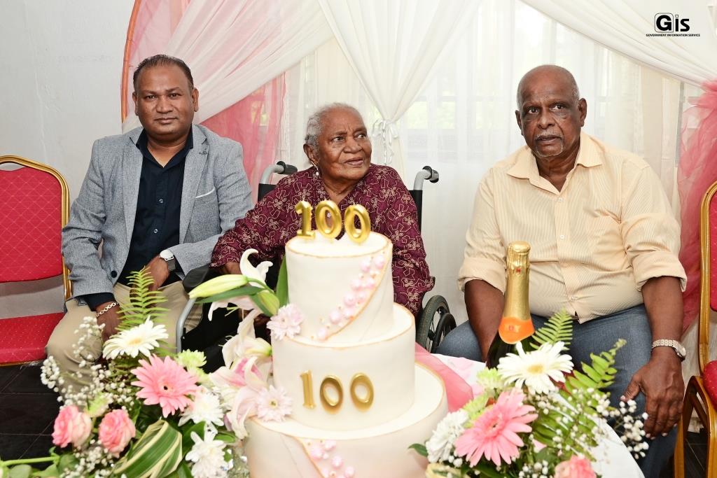 Ms Marie Alice Lamour celebrates her 100th birthday